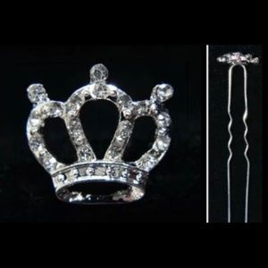 Accessories | Rhinestone Crystal Crown Hair Pin Bobby Pin Hair | Poshmark